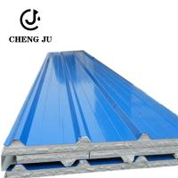China Rock Wool Sandwich Panel 0.3-0.8mm Steel Sheet 50-150mm Core for Roof Wall Insulation for sale