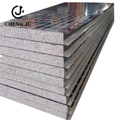 China Polyurethane Decorative Fireproof Rockwool Sandwich Panel 50mm 100mm for Roof Wall Insulation for sale