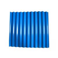 China Blue Color Galvanized Corrugated Steel Roofing Sheet 0.12-1.5mm Thickness 600-1250mm Width for sale