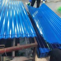 China Blue Corrugated Galvanized Steel Roofing Sheets 0.12-1mm Thickness 600-1100mm Width for sale
