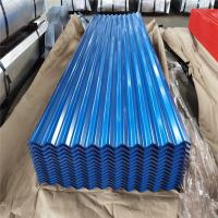 China Blue Corrugated Galvanized Steel Roofing Sheets 0.12-1mm Thickness 600-1100mm Width for sale