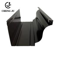 China Galvanized Steel Rain Gutters 6m Black Metal Polished Roofing Building Material for sale