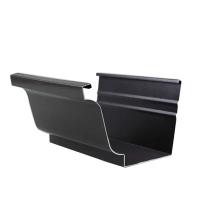 China Galvanized Steel Rain Gutters 6m Black Metal Polished Roofing Building Material for sale