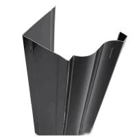 China Galvanized Steel Rain Gutters 6m Black Metal Polished Roofing Building Material for sale