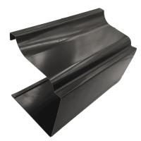 China Galvanized Steel Rain Gutters 6m Black Metal Polished Roofing Building Material for sale