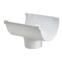 China Roofing Building Material PVC Rain Gutter Fittings Plastic Rainwater Gutter for sale