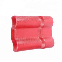 China 45mm PVC Roof Tile Sheets Red Color Coated Synthetic Resin Plastic Roof Tiles 1050mm Width for sale