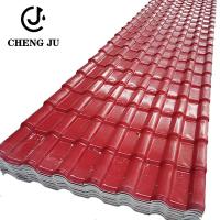 China Synthetic Resin PVC Red Roofing Sheet Tile 2.0mm Thickness 1075mm Width for sale