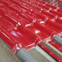 China Synthetic Resin PVC Red Roofing Sheet Tile 2.0mm Thickness 1075mm Width for sale