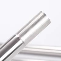 China Stainless Steel Thread Splicing Shower Curtain Rod End Shape Mop Broom Rod for sale