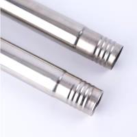 China Stainless Steel Thread Splicing Shower Curtain Rod End Shape Mop Broom Rod for sale