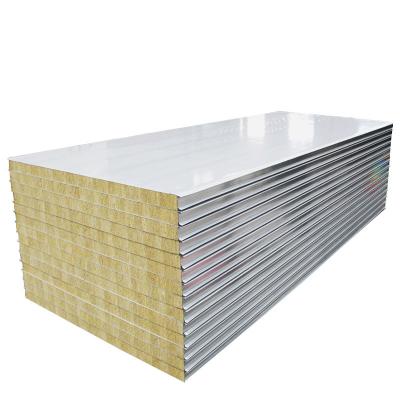 China Rock Wool Sandwich Panel Thermal Insulated Aluminum Roofing Panel 50-200mm Thickness for sale