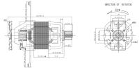 China KG-7635 Universal 110-230V Electric Induction Motor 350-500W Blender Motor Replacement for sale