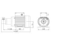 China Blade Booster Pump Motor 245W 230V Motor Commercial Coffee Machine for sale
