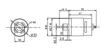China 20W Electric Dc Motor Output Power 36V DC Motor For Medical Devices for sale