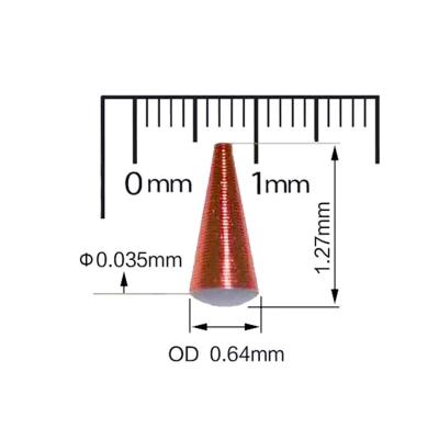 China High Frequency Broadband Conical Inductors 10MHz to 40GHz with Flying Leads for Bias Tee Applications for sale