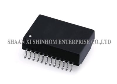 China HS16002S Fire Retardant SMT LAN Transformer with Ferrite Core Coils - 1500Vrms Isolation, IEEE 802.3 Compliant for sale