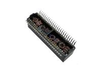 China Dual Ports Magnetics Modules PoE LAN Transformer 600mA Current 1000BASE-T IEEE 802.3 Compatible for sale