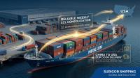 China HEDE ZIM 13 Day LCL Trucking DDP Sea Freight China to LA Door Delivery for sale