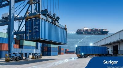 China Charlotte FCL DDP Full Container Load Shipping China to USA Door Delivery Service for sale