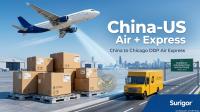 China DDP Air Express Service China Chicago ORD Door-to-Door Duty Paid Customs Cleared for sale