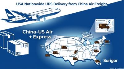 China USA Nationwide UPS Delivery China Air Freight DDP Double Clearance Tax Included Door Delivery for sale