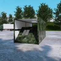 China Z-Type Folding Container House 20ft 40ft Outdoor Camping Office Garage Slide Installation for sale