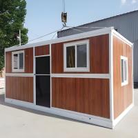 China Prefab Folding Container House 5800x2480mm Portable Expandable Tiny Home for Temporary Housing for sale