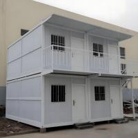 China Versatility Double Layer Folding 2 Floor Container House 20 Foot Can Resist Earthquakes for sale