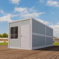 China Economical 2 Story Folding Container House Modular Living Space 20 Year Lifespan for sale