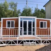 China Luxury 40&20ft Movable 2 Bed Container Home Foldable Prefab Expandable House for sale
