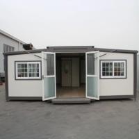 China Butterfly Shape Sandwich Panel Portable Prefabricated Expandable Container House for sale