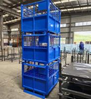 China Secure Locking System Collapsible Pallet Cage / Pallet Cages Galvanized Finish Load Bearing Capacity for sale