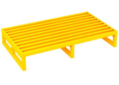 China Heavy Duty Steel Pallet 1200x1000mm 5000kg Load Capacity Galvanized Metal Skid for sale