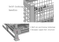 China Collapsible Stillage Wire Mesh Pallet Cage Container 1T For Warehouse for sale