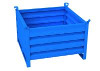China Stackable Stillage Corrugated Metal Containers Bins 1200x800mm for sale