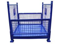 China Collapsible Pallet Mesh Cage Stackable Stillages Storage Container 1200x1000mm 4 Layer Stacking for sale