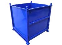 China Stackable Metal Steel Stillage Cage Container Solid Side 1T to 2T Load Capacity for sale