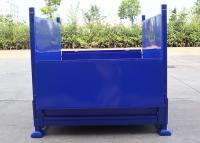 China Stackable Metal Steel Stillage Cage Container Solid Side 1T to 2T Load Capacity for sale