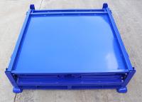 China Stackable Metal Steel Stillage Cage Container Solid Side 1T to 2T Load Capacity for sale