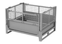 China Metal Collapsible Pallet Cage Stillage Bin Steel Cage 2T Load for sale
