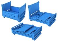 China Metal Pallet Storage Cage Heavy Duty Stillages 1200x1000 for sale