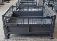 China Collapsible Wire Pallet Cage 1.5T Load 1200x1000x620mm Foldable Metal Storage Container for sale