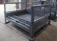 China Collapsible Wire Pallet Cage 1.5T Load 1200x1000x620mm Foldable Metal Storage Container for sale