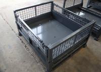 China Collapsible Wire Pallet Cage 1.5T Load 1200x1000x620mm Foldable Metal Storage Container for sale