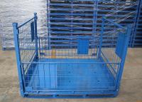China Large Foldable Collapsible Stillage Pallet Mesh Cage 1480x1130 for sale