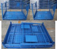 China Large Foldable Collapsible Stillage Pallet Mesh Cage 1480x1130 for sale