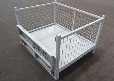 China Self Locking Wire Mesh Pallet Cage Storage Box 1200x1000x890mm 4 Way Forklift for sale