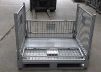 China Foldable Transport Stillages Pallet Cage Industries 4 Way Entry 1200x1000 for sale