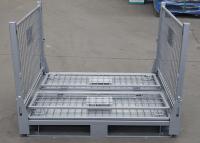 China Foldable Transport Stillages Pallet Cage Industries 4 Way Entry 1200x1000 for sale